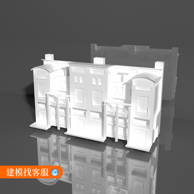 别墅模型三维模型房子模型建模3D模型OBJ模型定制989