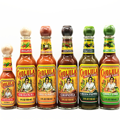 Cholula Original Hot Sauce乔卢拉原味 蒜味 青柠味辣椒调味酱