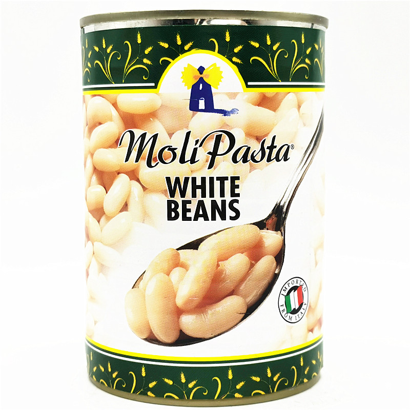 400g Moli Pasta White Beans意大利原装进口莫利白豆罐头