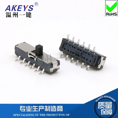 拨动开关双排12立式贴片配件