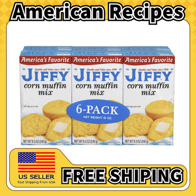美国直邮Jiffy Corn Muffin Mix 6 pk Boxes玉米松饼粉240g*6盒