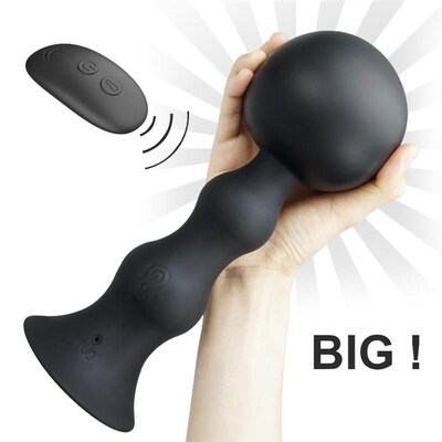 Wireless Remote Control Electric Inflatable Anal Plug Male P