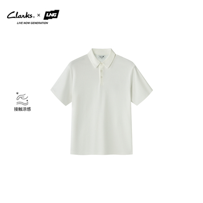 【Clarks x LNG】26夏季新款男士休闲风凉感翻领通勤短袖polo衫