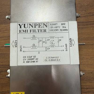 可议价台湾永鹏电源滤波器YUNPEN EMI FILTER YJ3