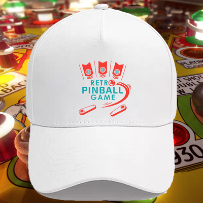 RETR PINBALL GAME 日系字母弹珠游戏印花棒球帽男女纯棉遮阳帽子