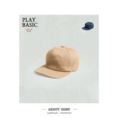 专一制帽 Mighty Shine 翻盖斜纹布棒球帽 四季舒适置顶