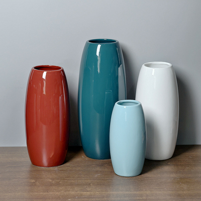 亮面冬瓜款简约陶瓷花瓶大中小号