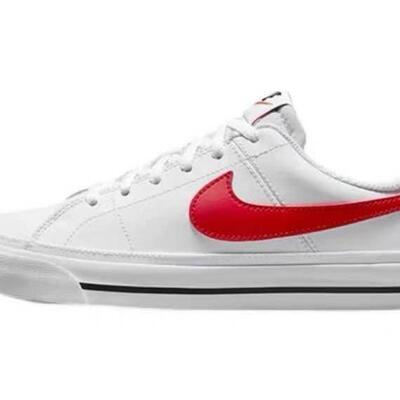 耐克 NIKE COURT LEGACY大童女子白红简约低帮休闲板鞋DA5380-105