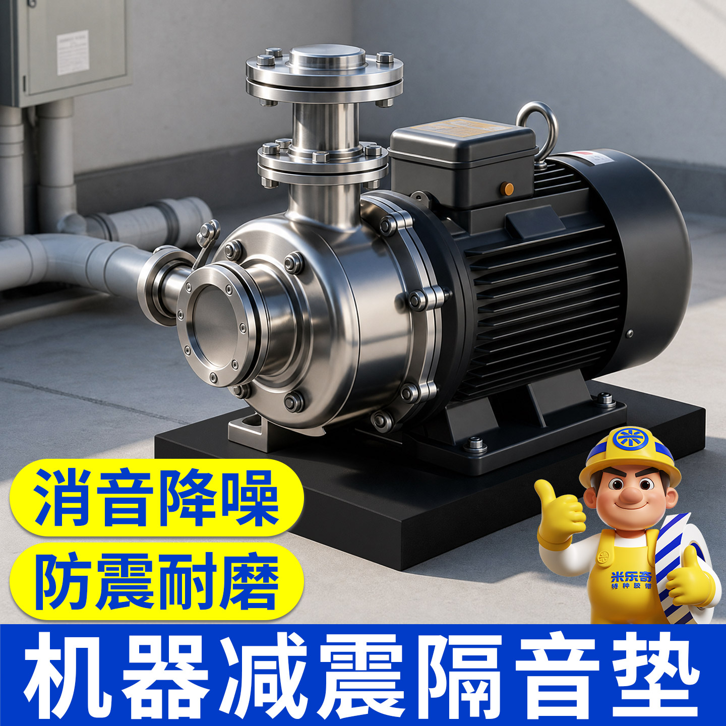 机器减震隔音垫加厚60度无胶缓冲防震海绵垫高密度器械泡棉消音垫
