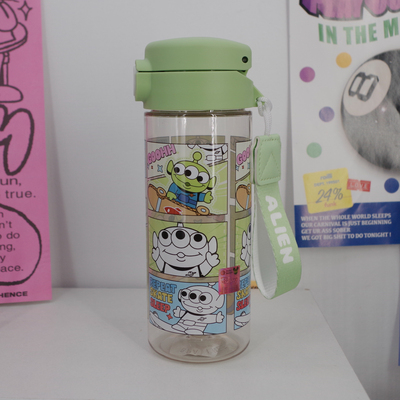 玩具总动员水杯透明塑料三眼仔TOYSTORY直饮杯子儿童上学专用杯子