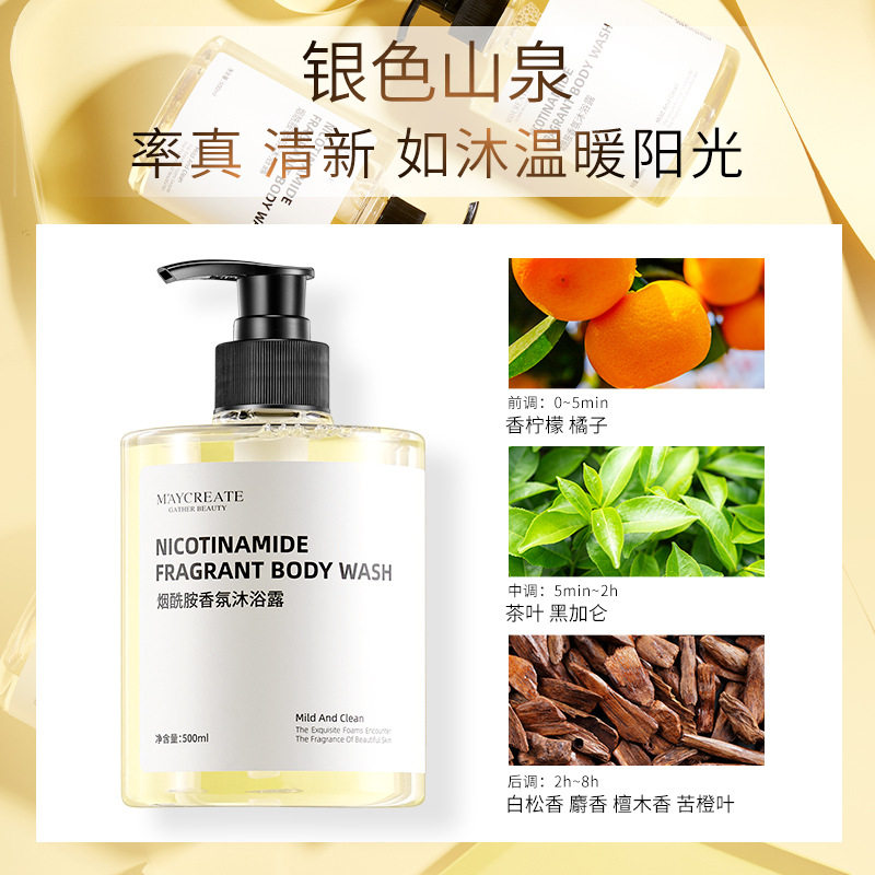 健美创研烟酰胺香氛沐浴露留香保湿嫩白通用滋润补水香体深层清洁