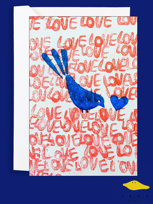 满满的爱都给你 情书告白表白贺卡lov手写英文手绘插画祝福明信片