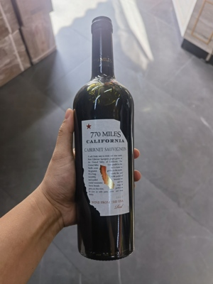 美国加州770英里赤霞珠红葡萄酒750ml