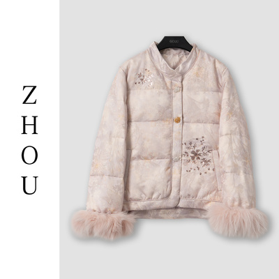 （周哥甄选）粉色羽绒服-32849