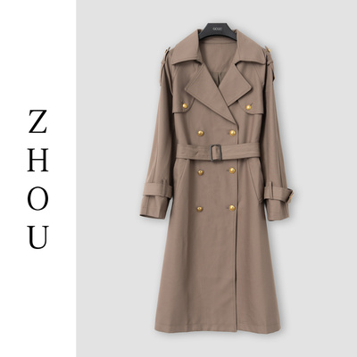 （周哥甄选）大象灰风衣-32616