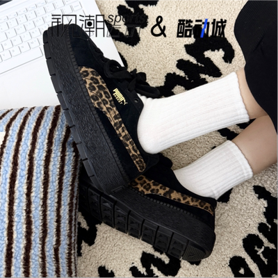 球鞋定制彪马豹只猫猫女子板鞋