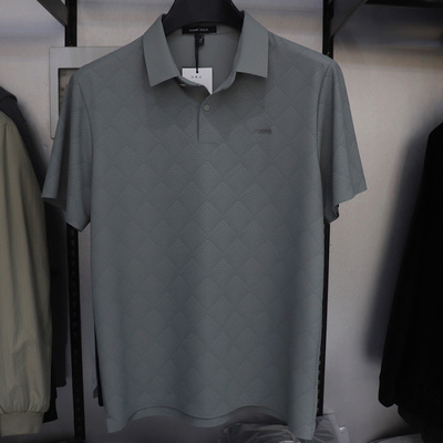 2026夏季新款NAMCHOA諾諦卡男装男士简约翻领短袖T恤舒适透气7755