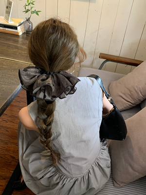 韩国甜美波点布艺裙摆大肠发圈2025新款气质法式扎发头绳发饰女