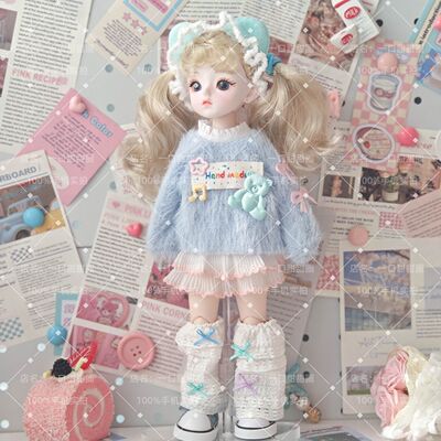 整娃6分娃娃高30cm可动人偶MJD熊暖暖甜妹学院风桌面摆件