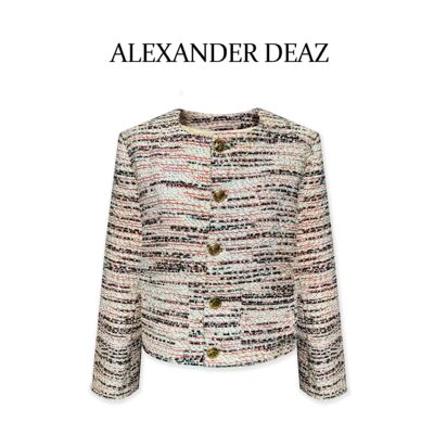 2026秋季新款时尚气质彩条小香风短外套A8047【LY】