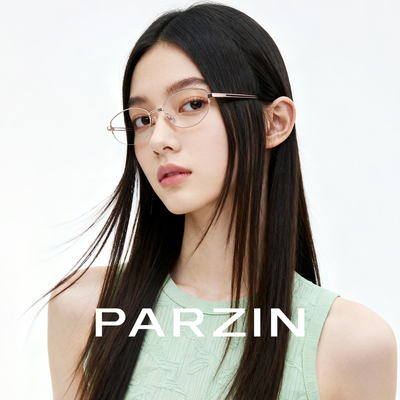 【星芒镜】帕森26新品近视眼镜女斯文金丝猫眼高智感半框PZ62255