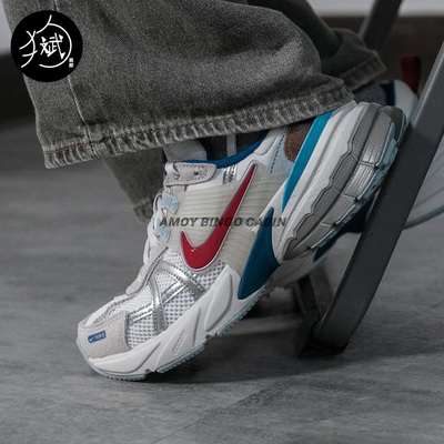 NikeV2k女子白蓝红复古休闲跑鞋