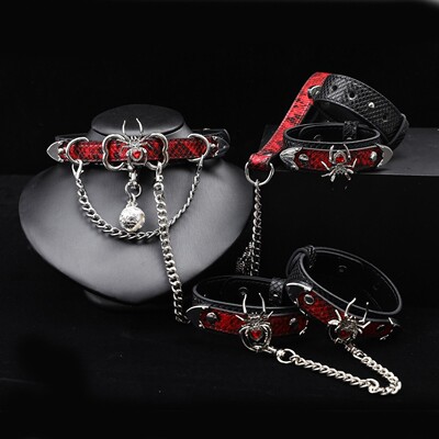 Aura Collar轻奢choker蜘蛛水晶铃铛项圈牵引绳亚文化情侣礼物