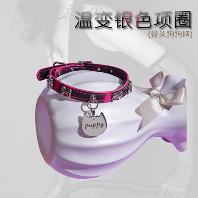 Aura Collar高端轻奢温感变色choker项圈魅力狗狗牌亚文化牵引绳