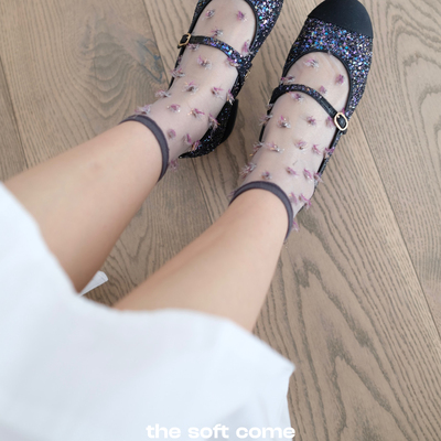 玻璃丝透明舒适透气水晶袜短袜