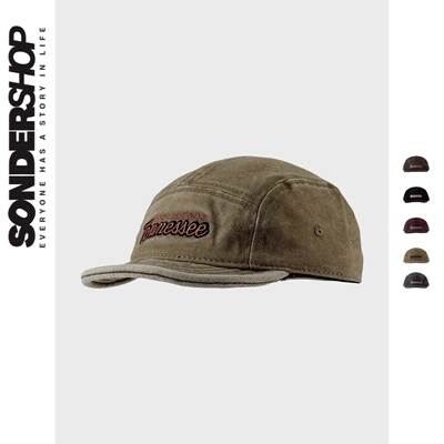 SONDER SHOP美式复古阿美咔叽日系工装五片帽短檐鸭舌帽