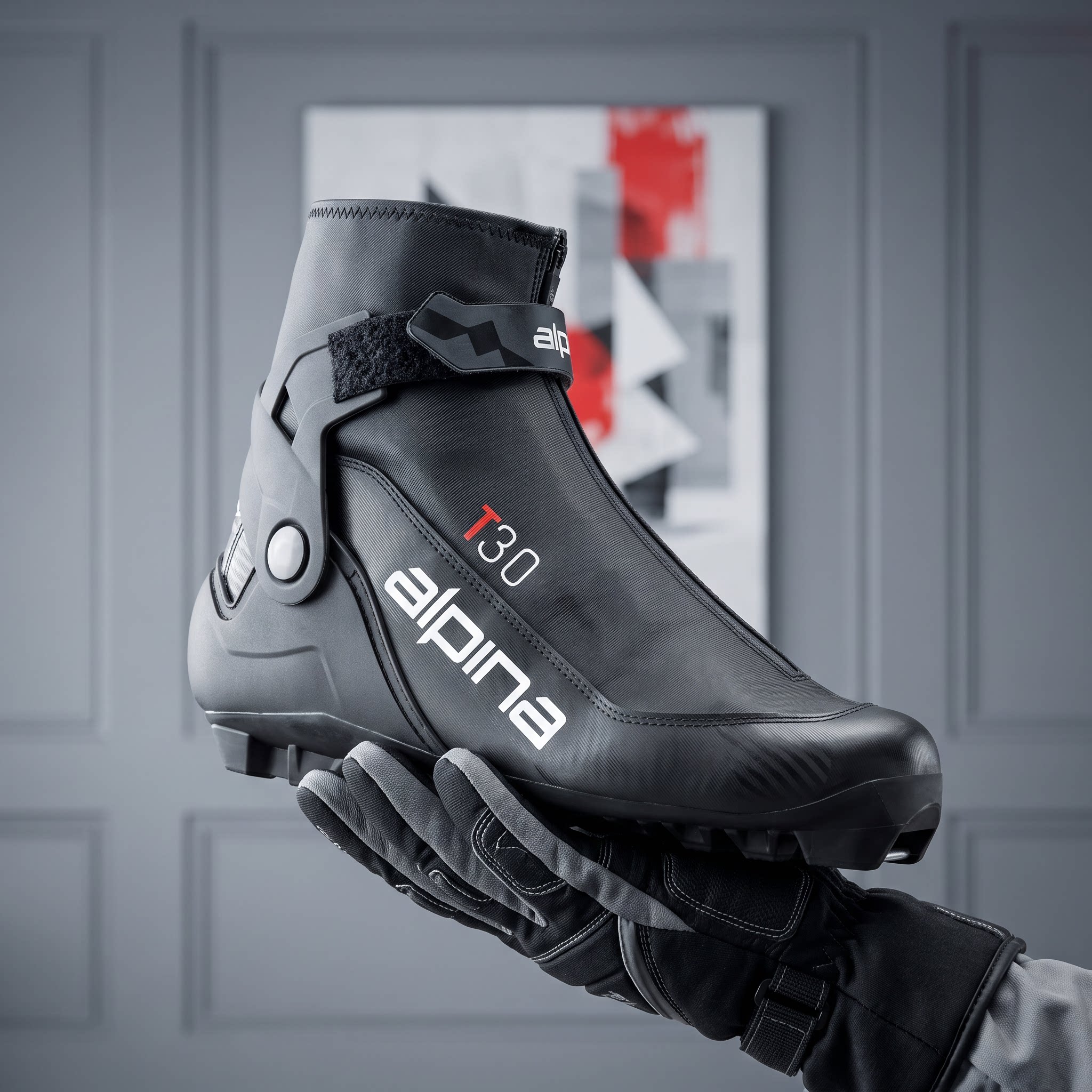 ALPINA 专业户外滑雪鞋双板男性耐磨保暖滑雪靴 T30