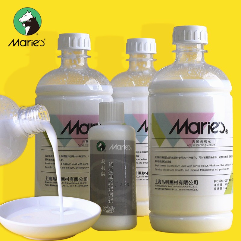 马利丙烯颜料调料专用调和液丙烯延缓剂流平胶稀释剂100 500ml