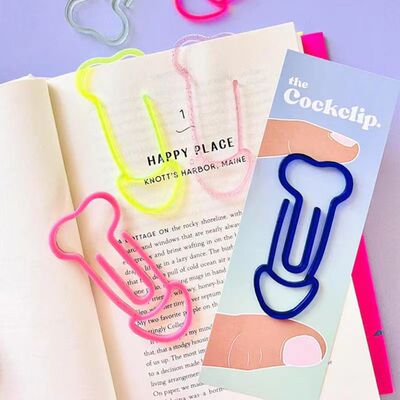 跨境新品Funniest Book Clip异形回形针塑料彩色书签创意回形针