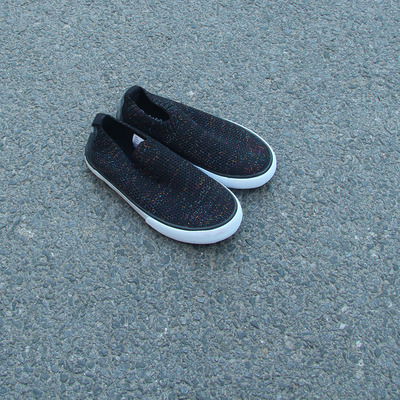 4.12瑕疵女童低帮套脚一脚蹬网眼平底休闲童鞋帆布鞋