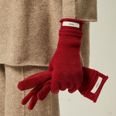 保暖手套羊毛针织分指