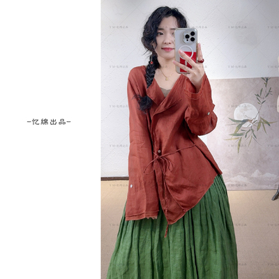 YIMIAN独特高级感苎麻衬衫