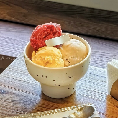泼墨陶瓷雪糕碗ins风哑光干饭碗