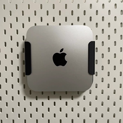 适用宜家洞洞板配件 Mac mini主机支架 适用于M1 M2芯片