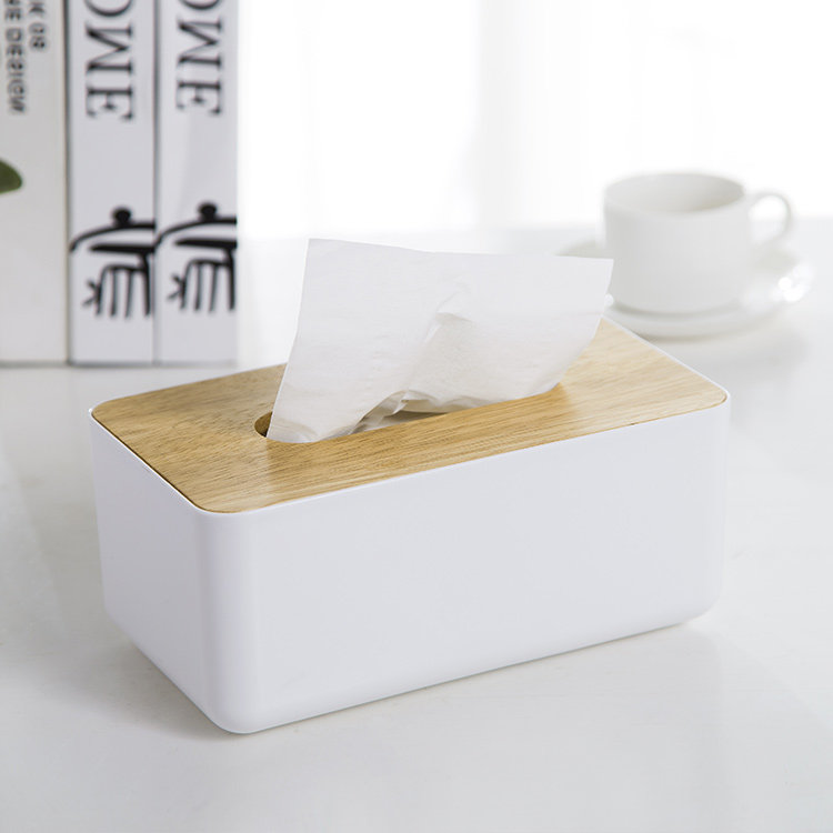 Buy European high-grade wooden paper towel box creative living room ...