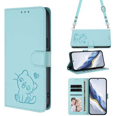 肤感压纹格子多种手机挂绳皮套