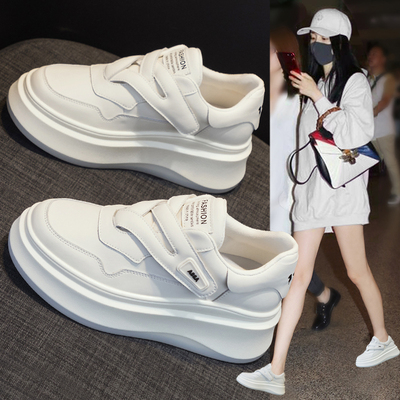 厚底松糕小白鞋女2025春秋季新款