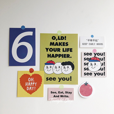 ohlollyday韩风可爱装饰画卡片