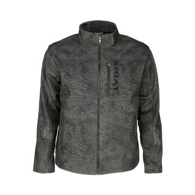 代购ARIAT男士软壳夹克自由活动手臂灵活防风设计多口袋迷彩图案