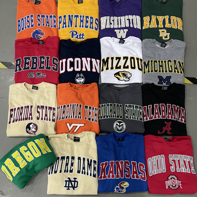 精致刺绣运动休闲套头圆领卫衣