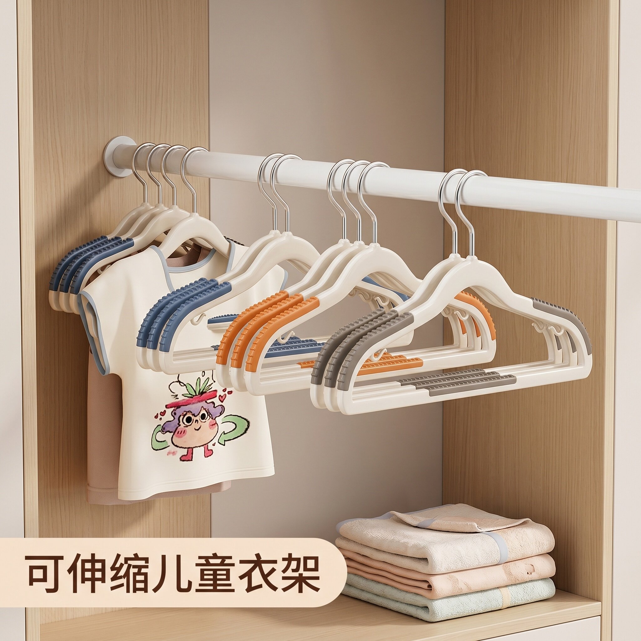 儿童衣架痕不起肩宝宝专用婴儿衣架室内衣架防滑小孩衣架婴童衣架