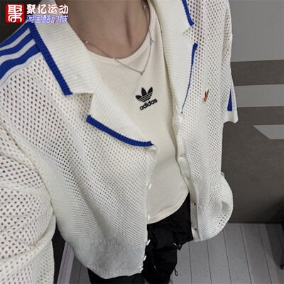 阿迪达斯三叶草男透气短袖衬衫