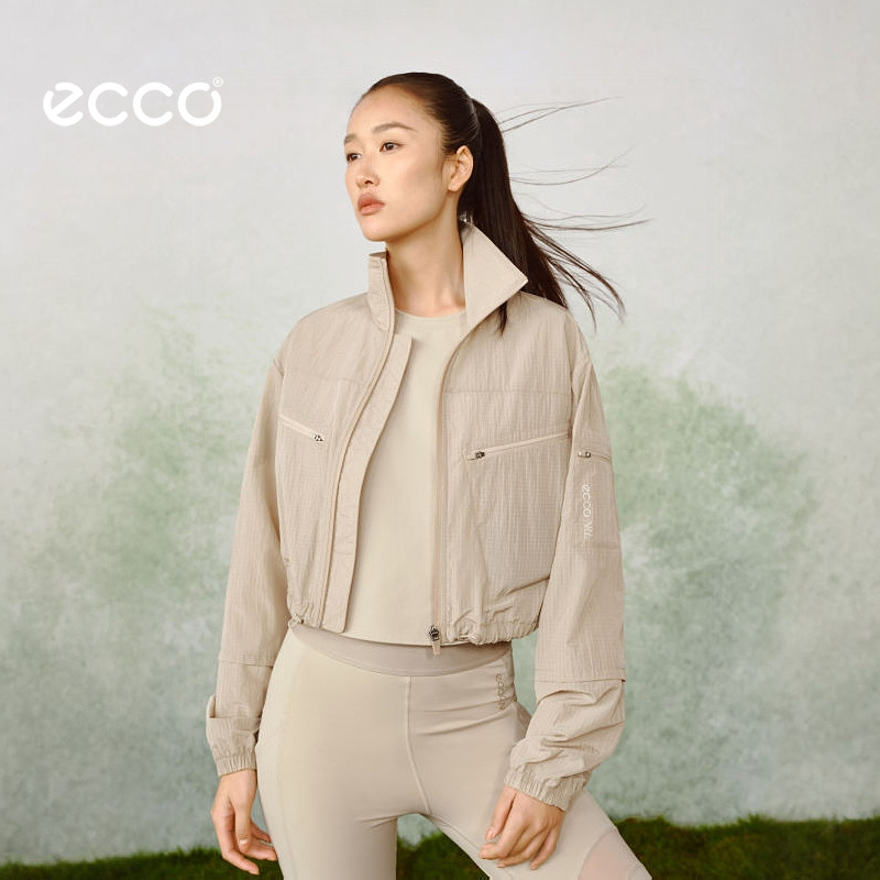 ECCO x NRL联名 26新轻薄防泼水时尚短款轻盈运动外套女EN253J033