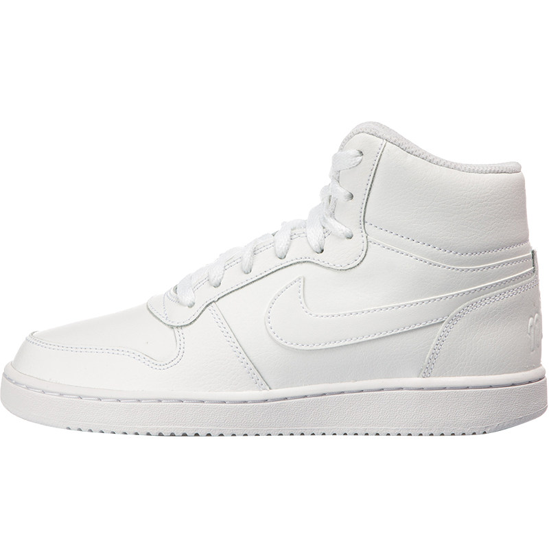 NIKE耐克Ebernon MID女鞋黑白经典复古休闲板鞋AQ1778-100 001_虎窝淘