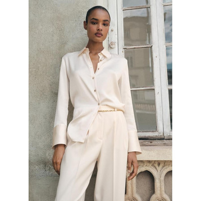 西班牙欧洲正品代购 MANGO 女士  缎面质感飘逸衬衫  17014087