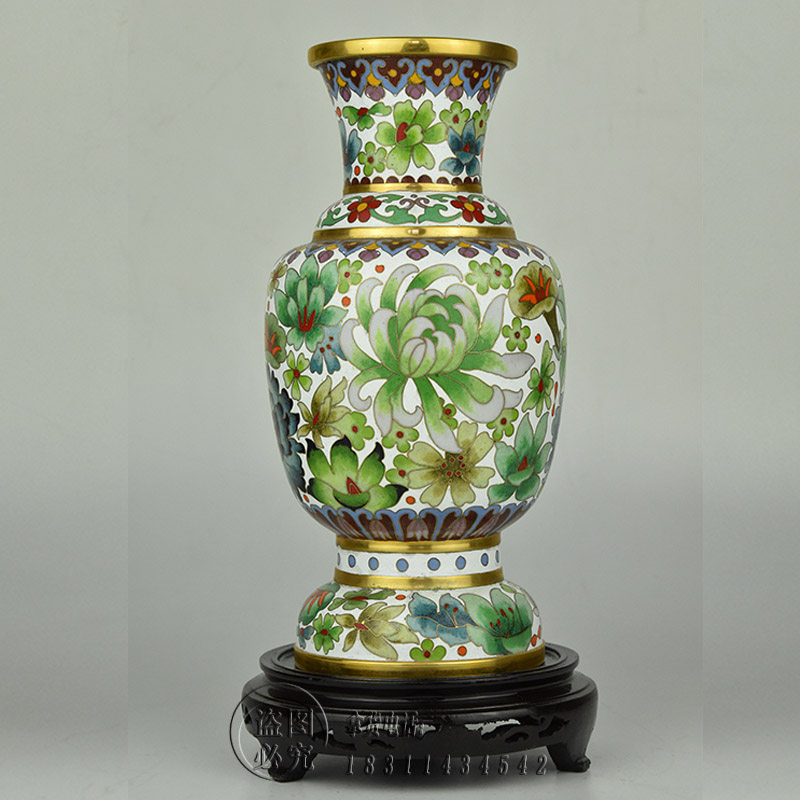 北京特产特色手工艺品景泰蓝花瓶掐丝珐琅客厅博古架装饰品礼品